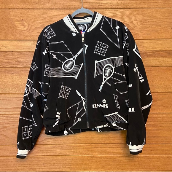 Tail | Jackets & Coats | Vintage Tail 9s Tennis Novelty Print Varsity ...